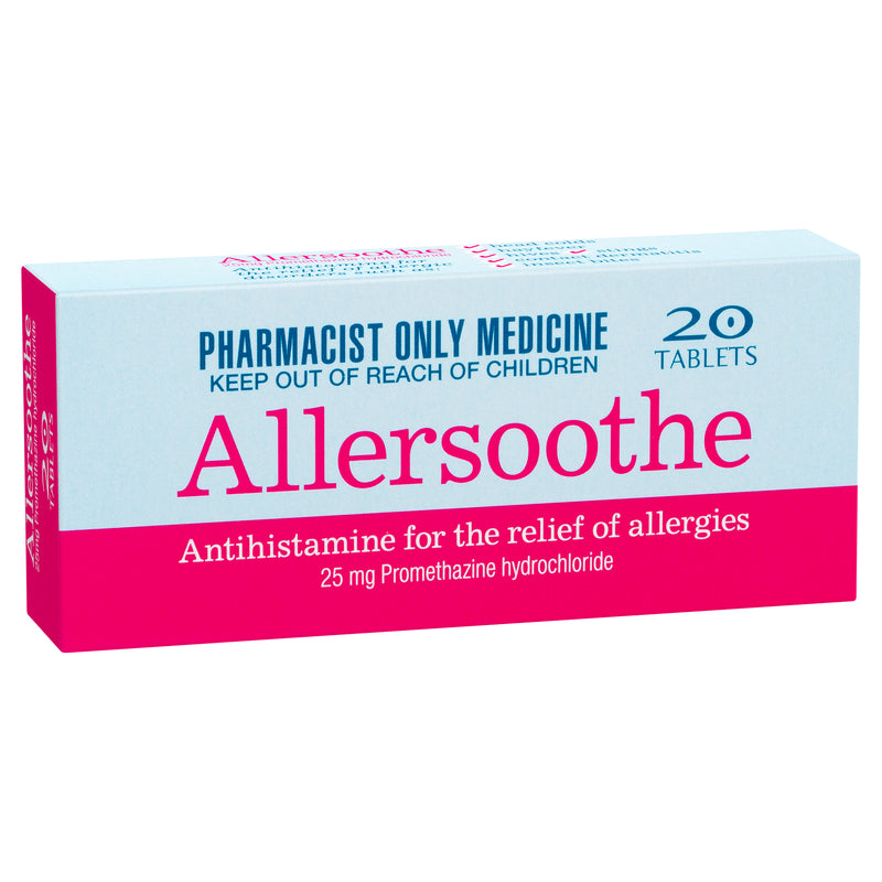 ALLERSOOTHE 25mg Tablets 20 — Highbrook Pharmacy