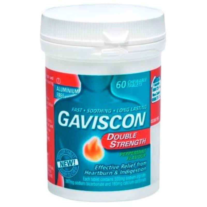 Gaviscon Extra Strength Chewable Tablets 60 - Peppermint — Highbrook ...