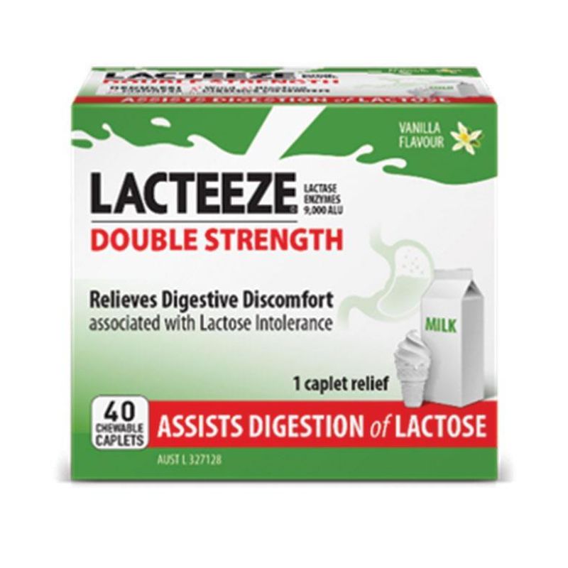 Lacteeze Double Strength Chewable Caplets 40 — Highbrook Pharmacy