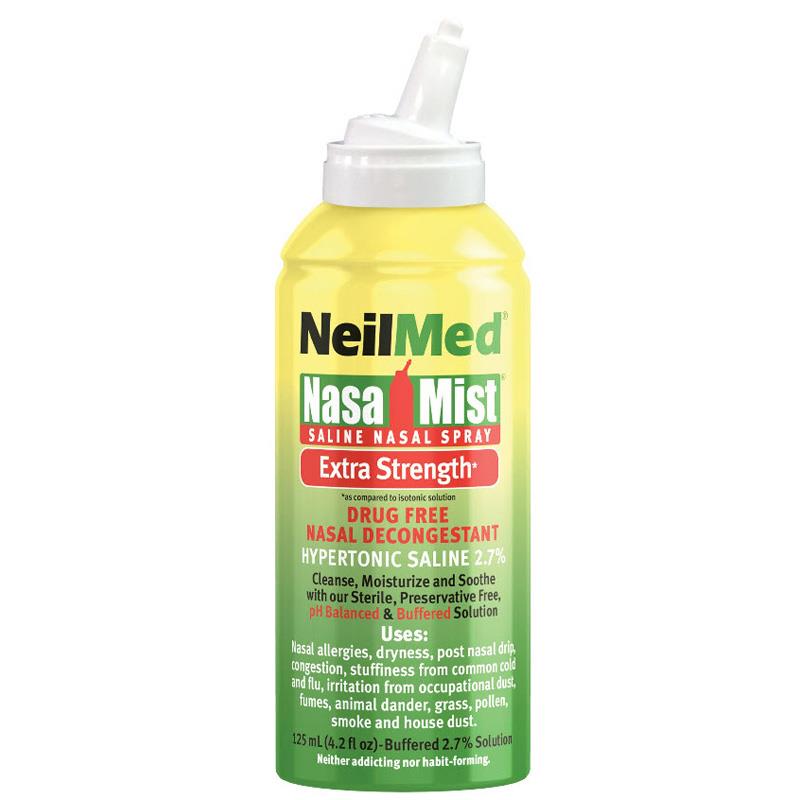 NeilMed NasaMist Extra Strength Hypertonic Saline Spray 125ml ...