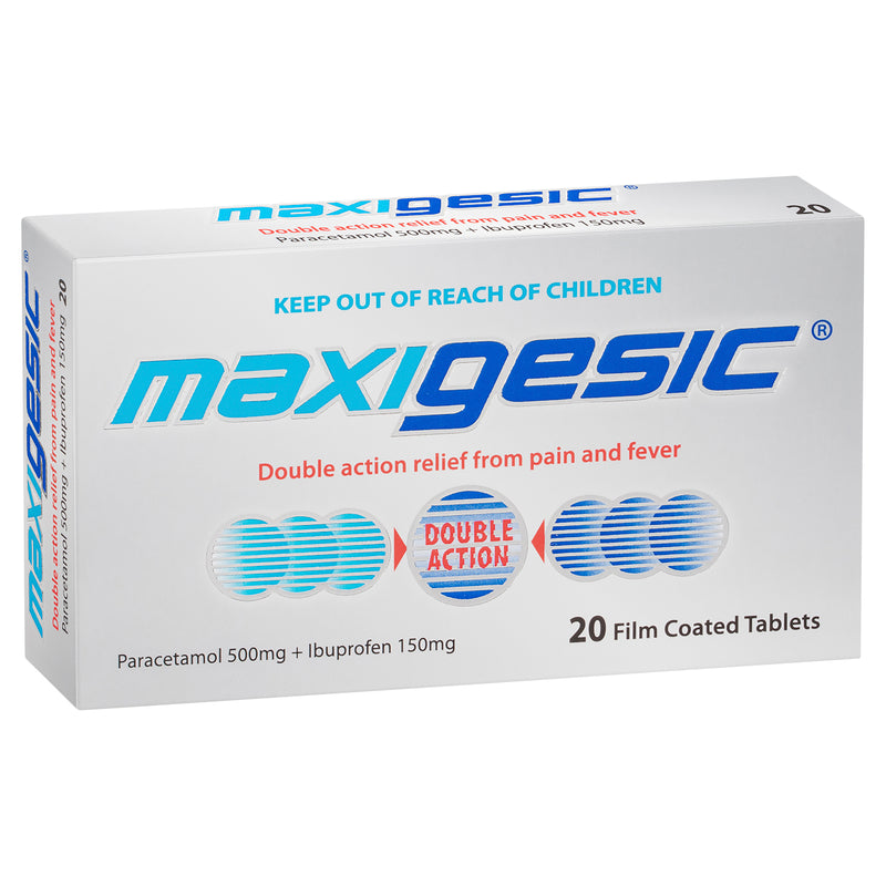 Maxigesic Double Action Pain Relief Tablets 20 — Highbrook Pharmacy